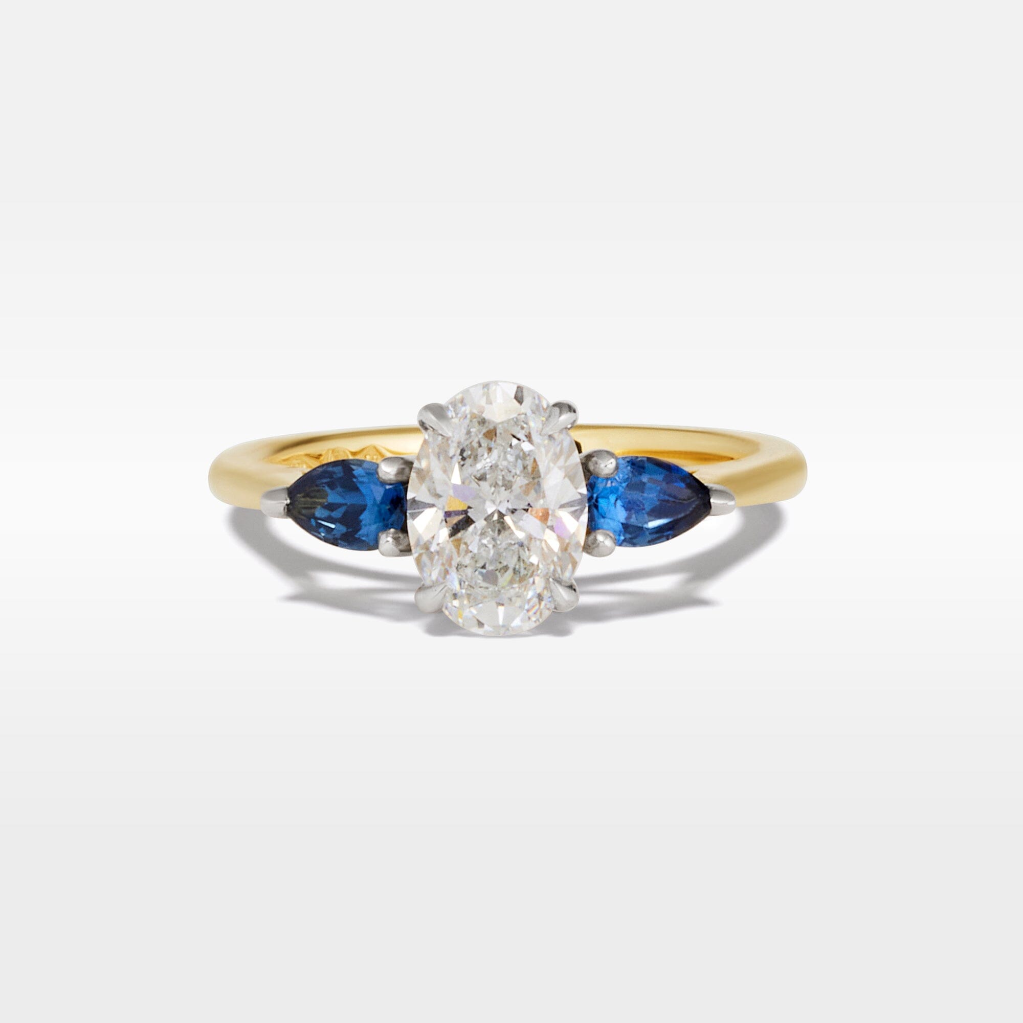 1.22ct Lab Grown Diamond & Sapphire Ring | Jason Ree Design